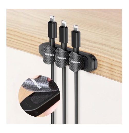 Baseus Hook and Loop Cable Organizer Clips - Black | Buy Online | Ubuy Oman