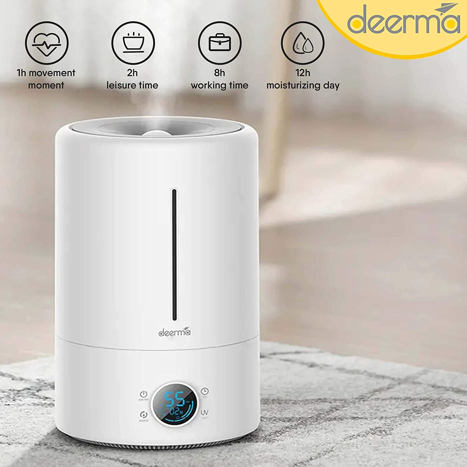 Deerma F628S Smart Humidifier With UV Lamp Sterilization Room Air ...