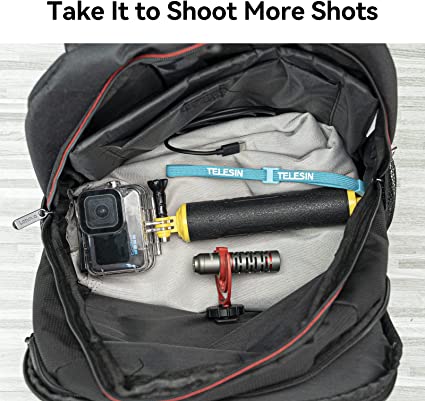 TELESIN Rubber Floaty Bobber Handle for GoPro & Most Action Cameras ...