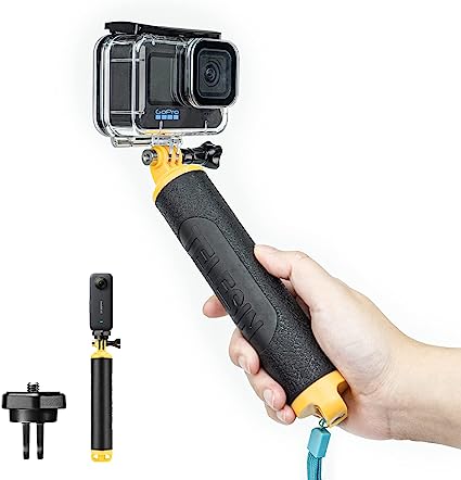 TELESIN Rubber Floaty Bobber Handle for GoPro & Most Action Cameras ...