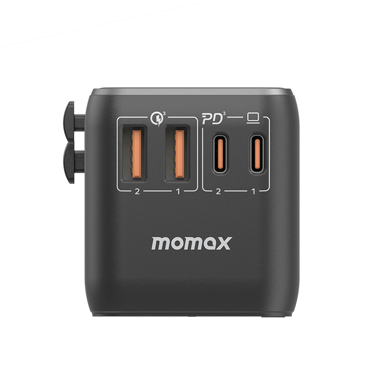 Momax 1-World 100W GaN 4 ports + AC Travel Adapter UA10 - Black | Buy Online | Ubuy Saudi Arabia