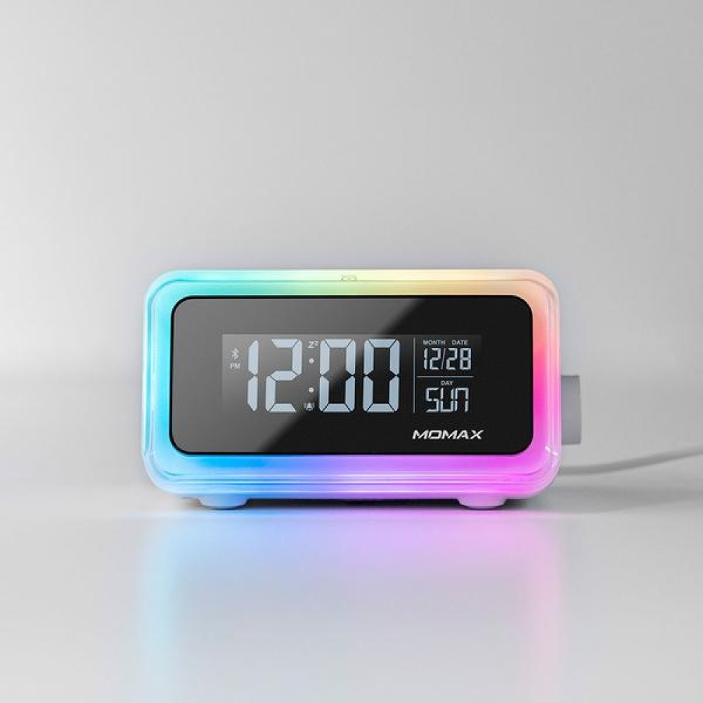 Momax Q.Clock 2 Wireless Charging Electronic Alarm Clock QC2 - White ...