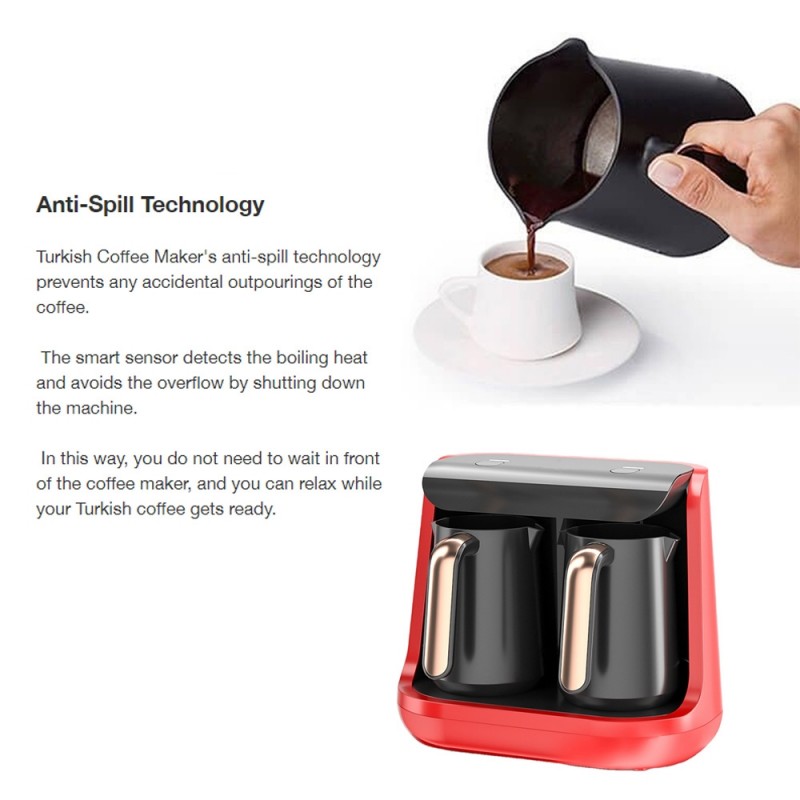 Sumo 800w Turkish Coffee Machine Maker 8 Cups - Black | Buy Online ...