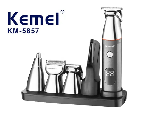 Kemei 5-in-1 Multifunctional Clipper Kit for Trimming, Styling Hairs ...