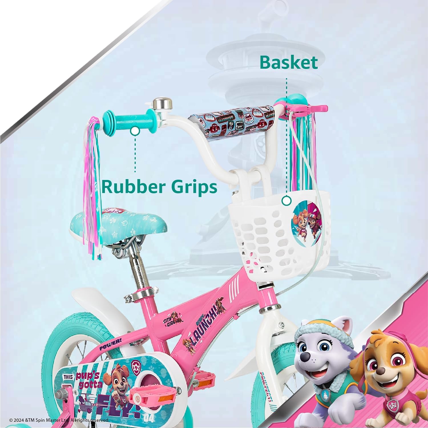 SPARTAN Paw Patrol Skye Bicycle Pink 12" S,SP-3203 | Buy Online | Ubuy Oman