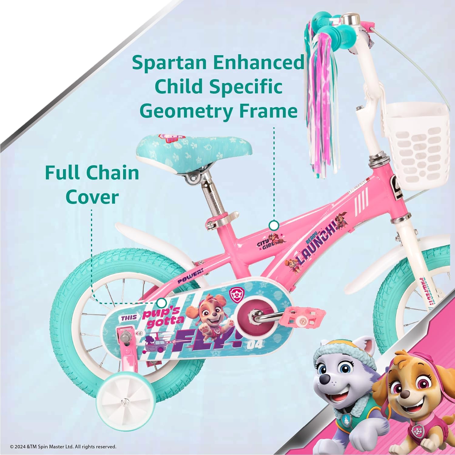 SPARTAN Paw Patrol Skye Bicycle Pink 12" S,SP-3203 | Buy Online | Ubuy Oman