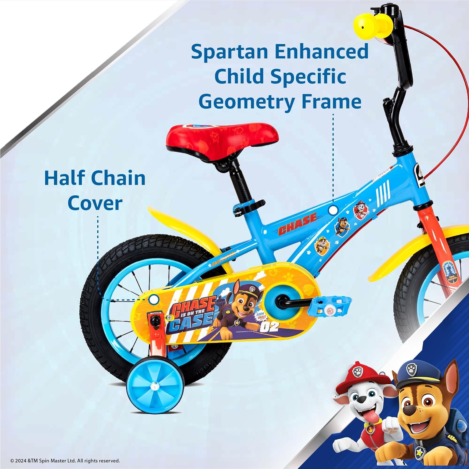 Spartan Paw Patrol Chase Bicycle, 12" - Blue | Buy Online | Ubuy البحرين