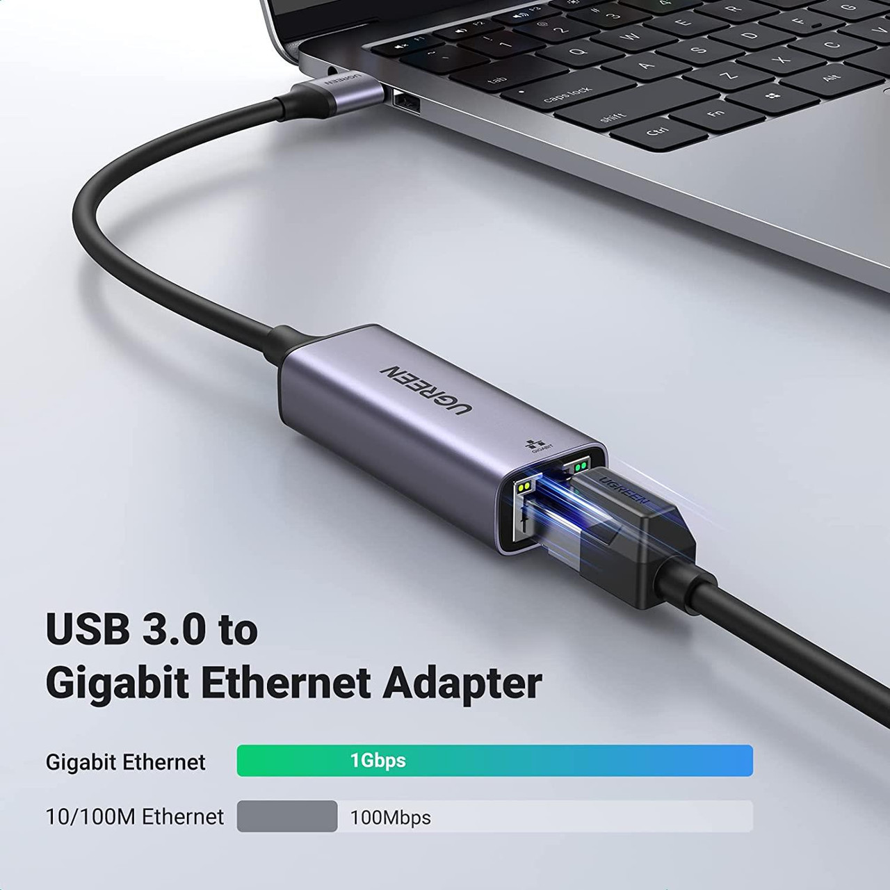 UGreen USB to RJ45 Ethernet Adapter Aluminum Case (Space Gray) | Buy ...