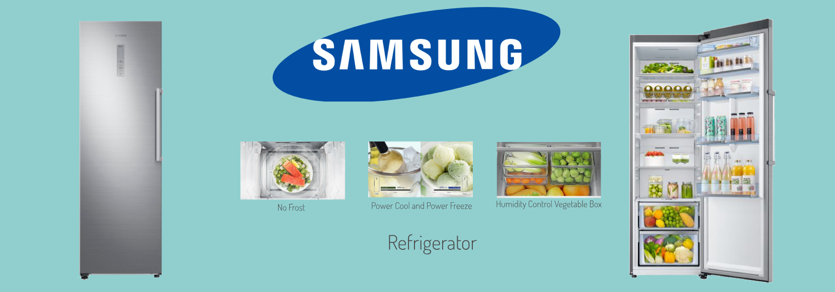 Samsung Upright Freezer with Power Freeze - RZ32M71207F | Buy Online ...