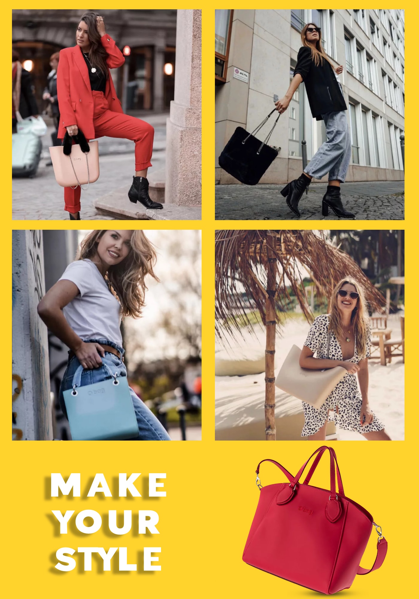 Obag Classic Color With Signal Blue Kit ( Handles + Canvas) | Buy ...